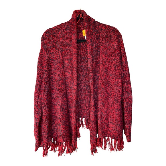 Ruby Rd. | Sweaters | Ruby Rd Red Openfront Cardigan With Fringe | Poshmark